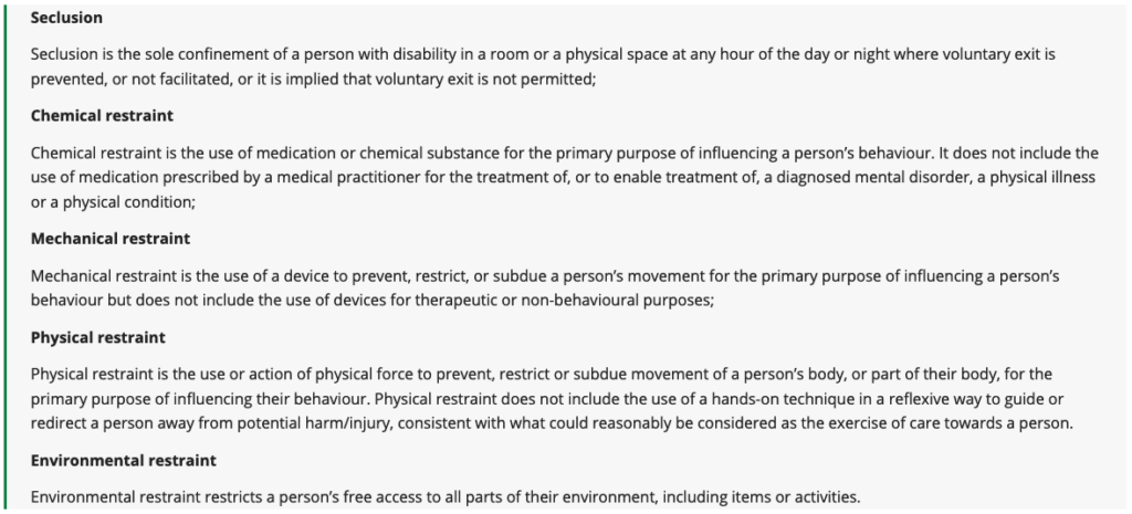 Regulated Restrictive Practices | SchemeWise Pty Ltd